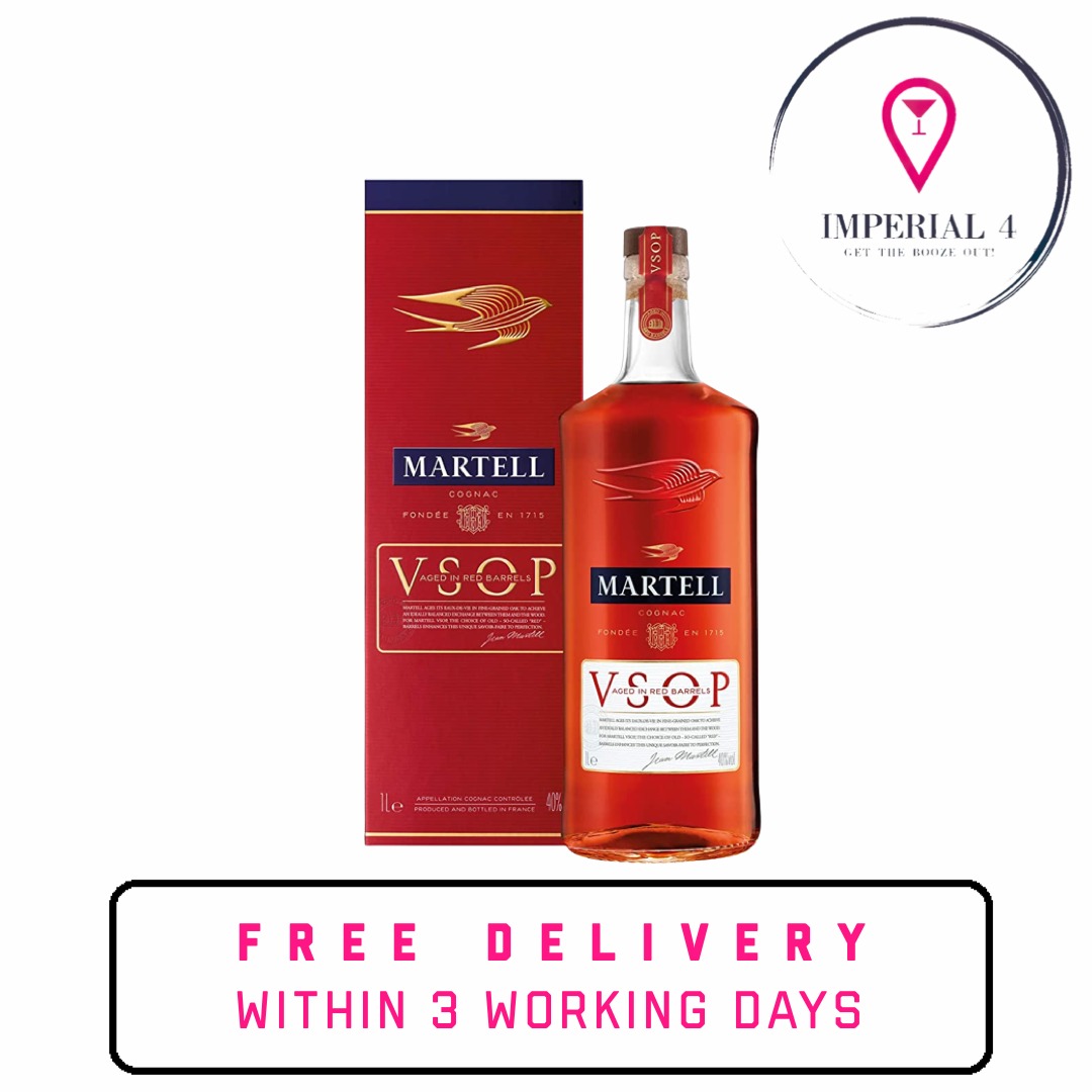 Martell VSOP Red Barrel with Gift Box - 1L, Food & Drinks, Alcoholic Beverages on Carousell