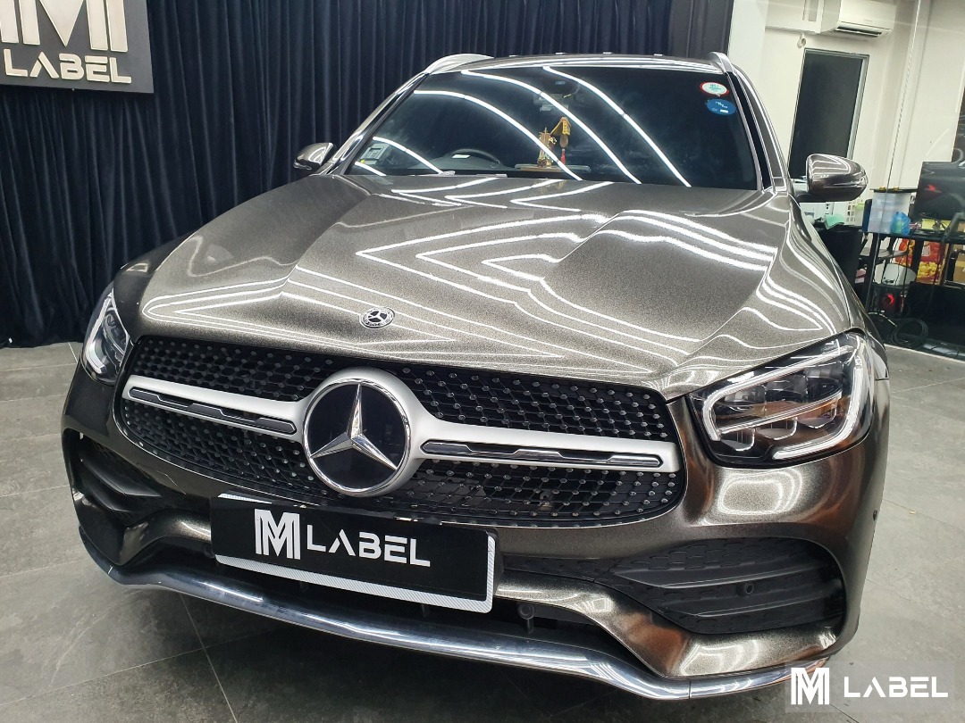 Mercedes Benz GLC 300 Full Vinyl Wrap - Sparkling Diamond Grey, Car ...