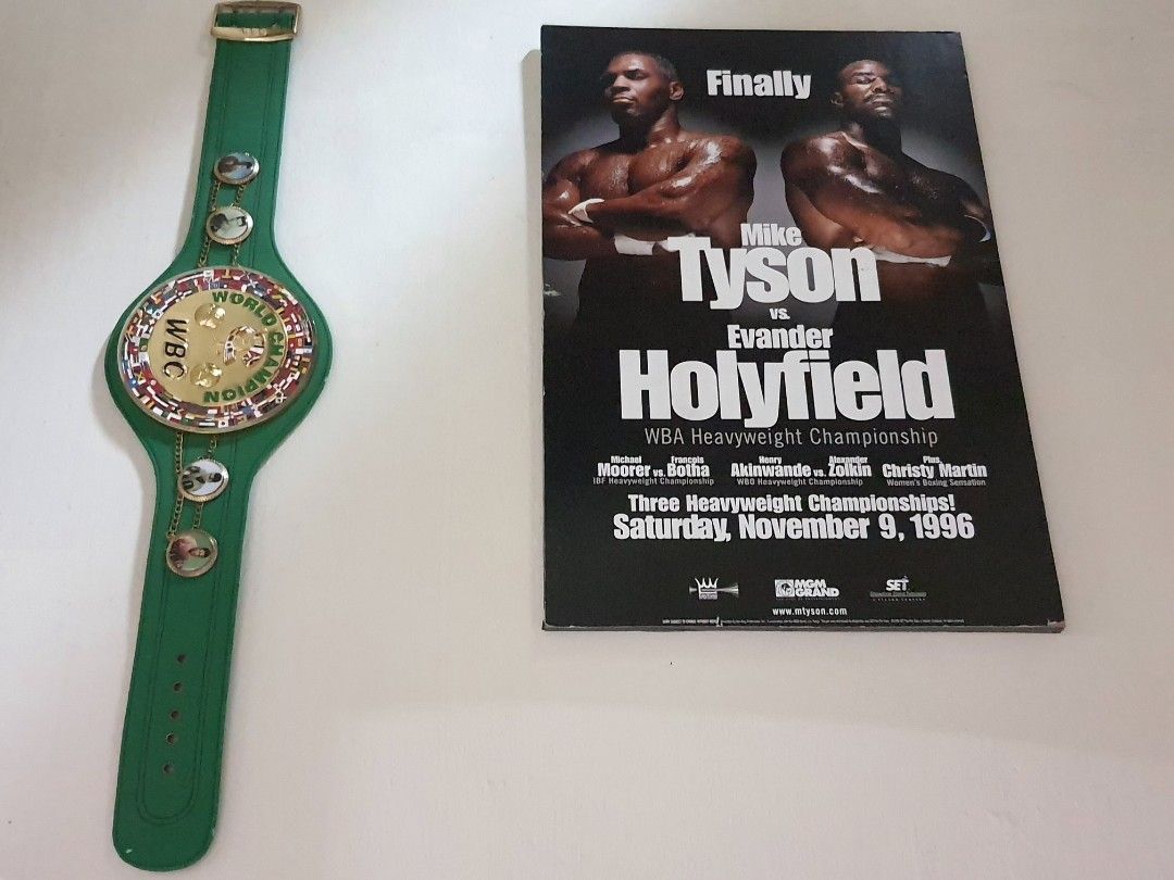 Mike Tyson WBC Title Belt + Fight Poster + All access VVIP pass ...