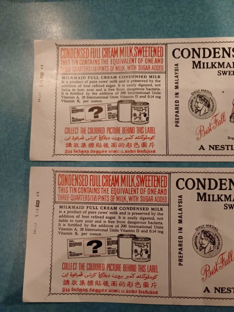 Milkmaid Condensed Mill Label, Hobbies & Toys, Memorabilia ...