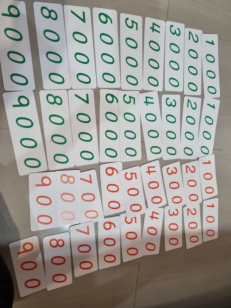 Montessori Mathematics Materials En Beads Set W/ Wood Trays N Mat Bank ...