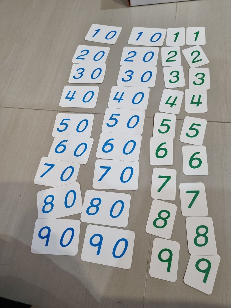 Montessori Mathematics Materials En Beads Set W/ Wood Trays N Mat Bank ...