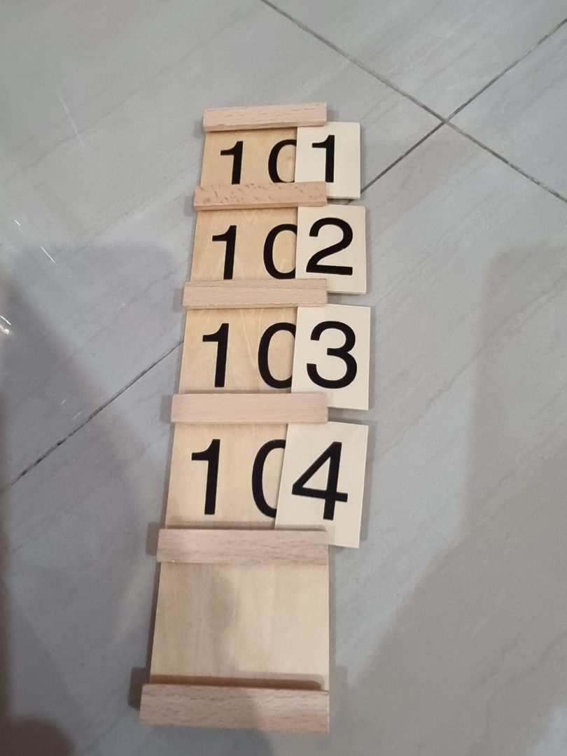 Montessori Mathematics Materials En Beads Set W/ Wood Trays N Mat Bank ...