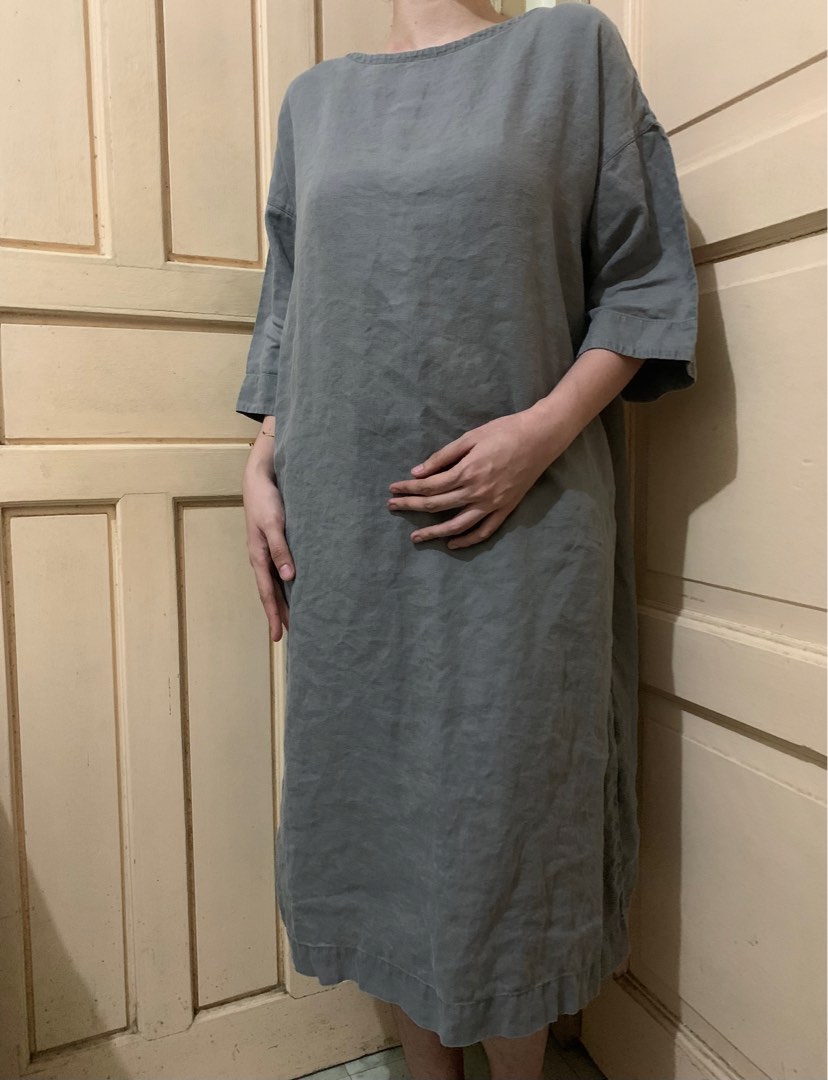 Muji Linen Dress on Carousell