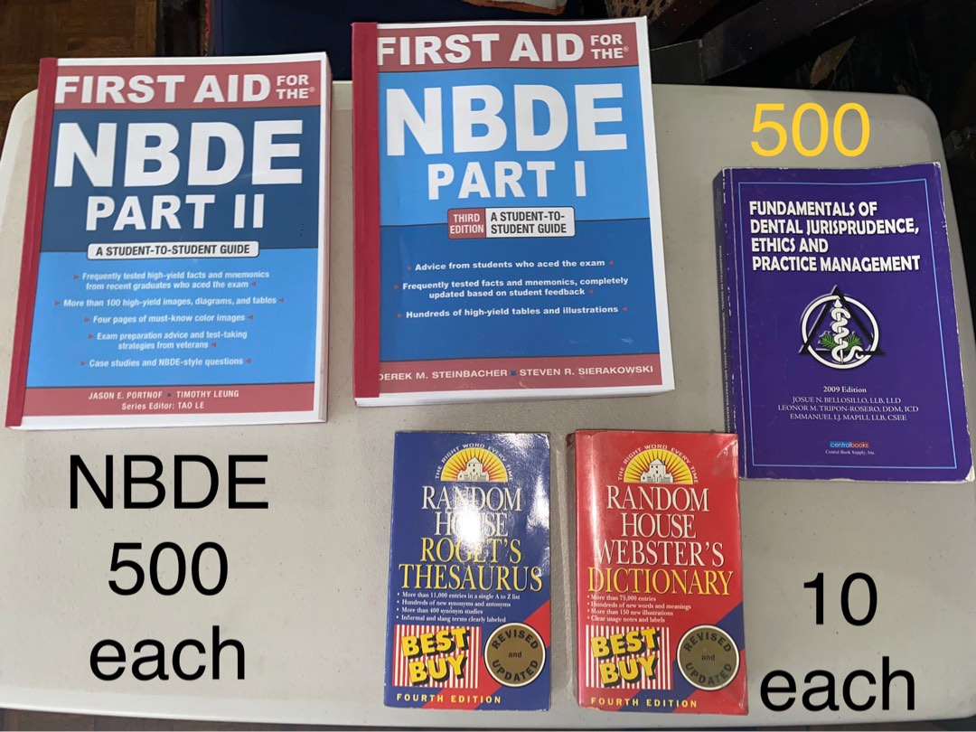 NATIONAL BOARD DENTA EXAMINATION (NBDE) FIRST AID, DENTAL JURISPRUDENCE ...