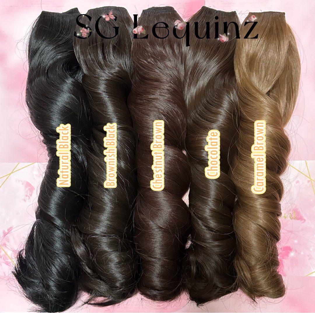 Natural Clip On V Shape Hair Extensions Thick Bouncy Wavy Curls 60cm ...