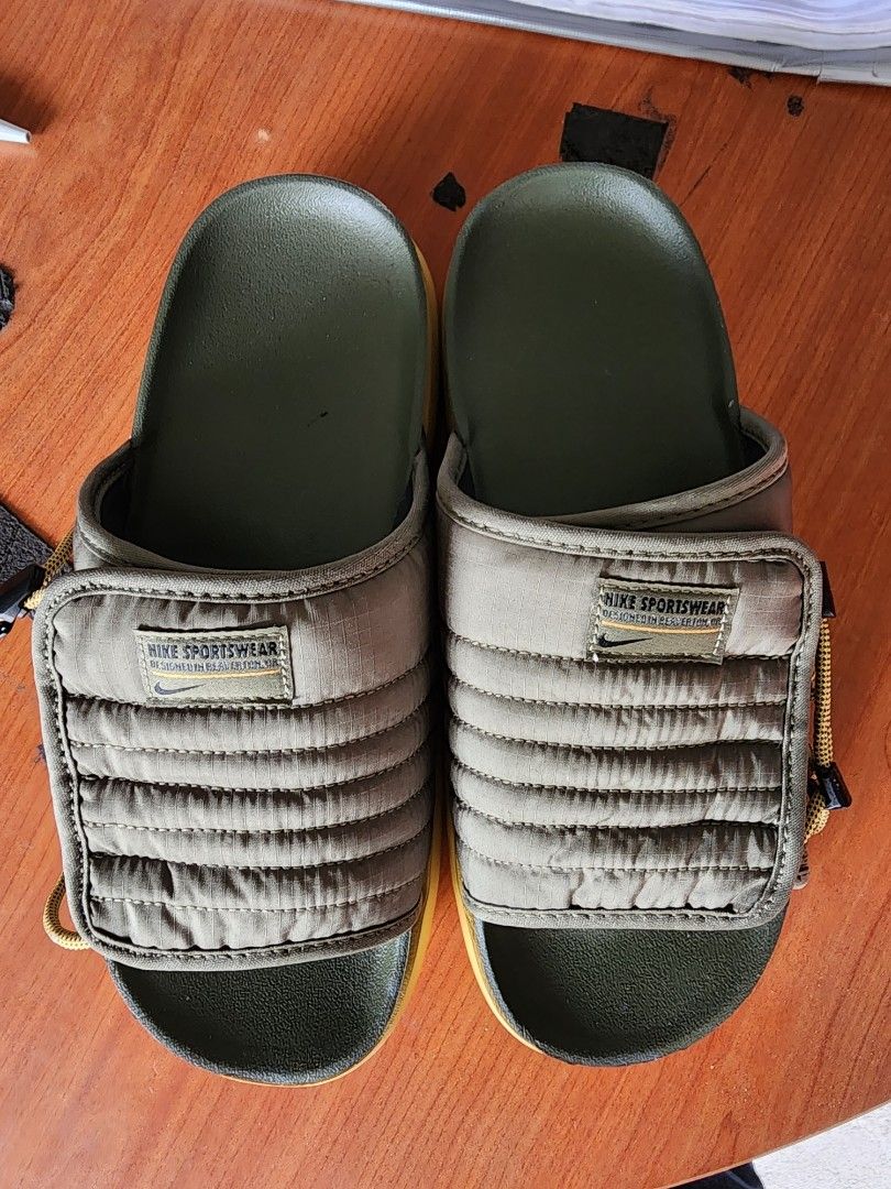 Nike Asuna 2 Olive green, Men's Fashion, Footwear, Flipflops and Slides on Carousell