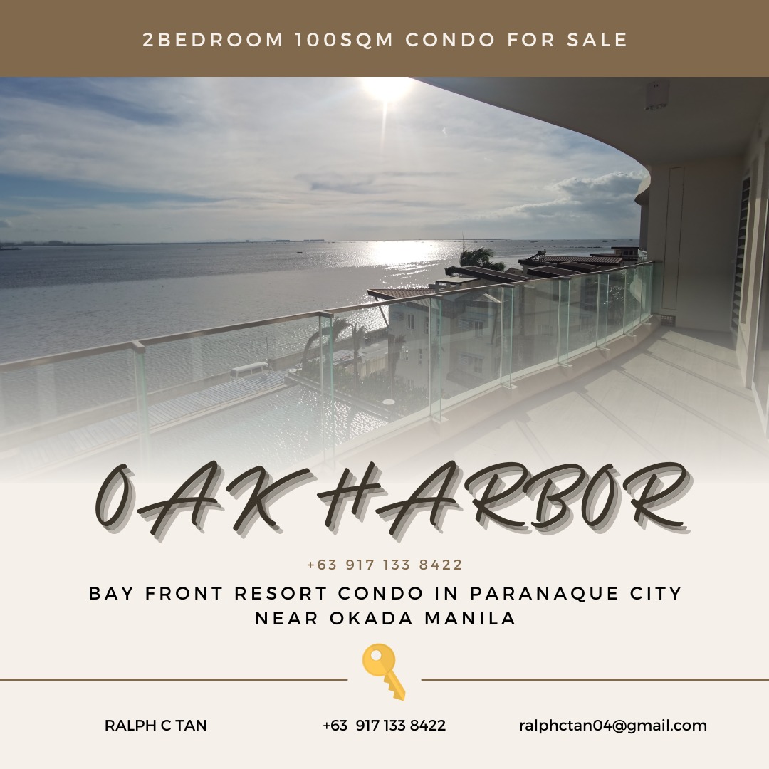 Oak Harbor Residences 2bedroom 100sqm Condo for Rent in Aseana City ...