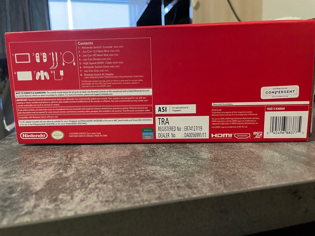 NEW Official Singapore Nintendo Switch console Gen 2 Local 12 months ...