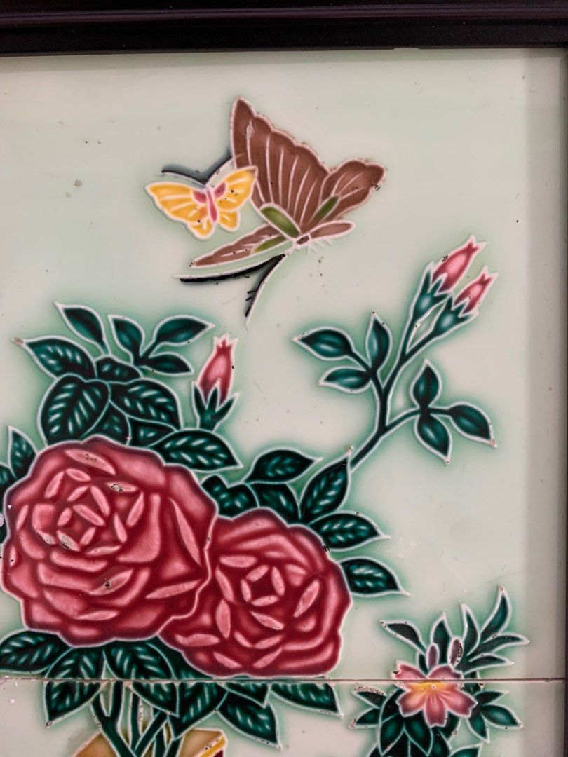 Framed Peranakan Antique Tiles, Hobbies & Toys, Memorabilia ...