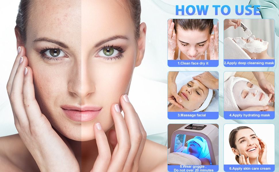 O'melon OMEGA Light LED Therapy Skin Care Device 4 Colors, Beauty ...