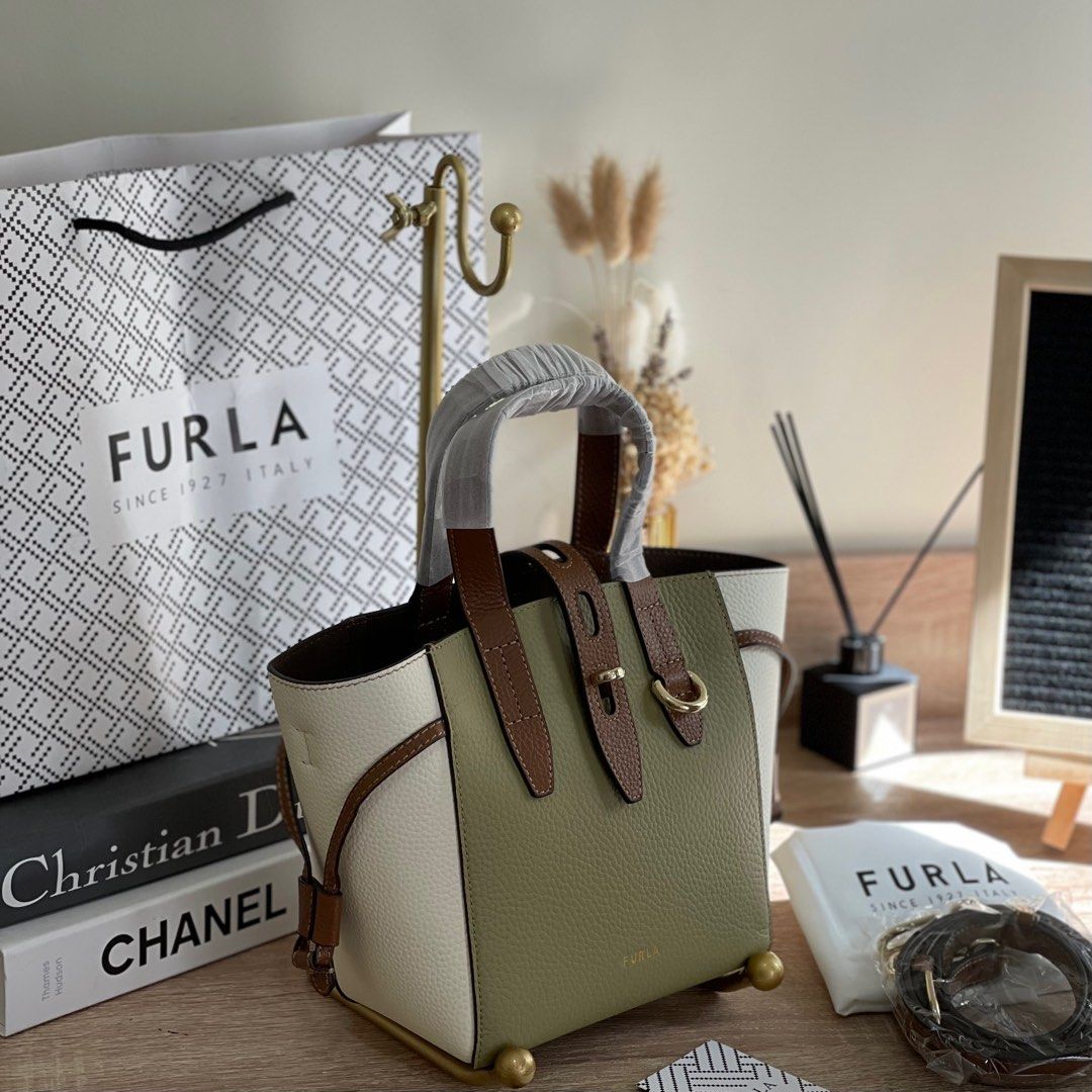 ON HAND: Furla Mini Edera Tote Bag in Colorblock, Women's Fashion, Bags ...