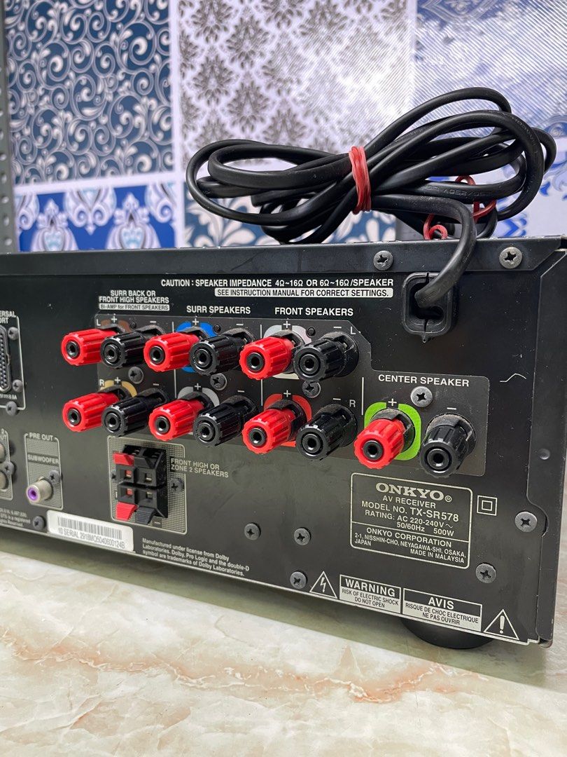 Onkyo Amplifier TX-SR578 AV Receiver, Audio, Soundbars, Speakers ...