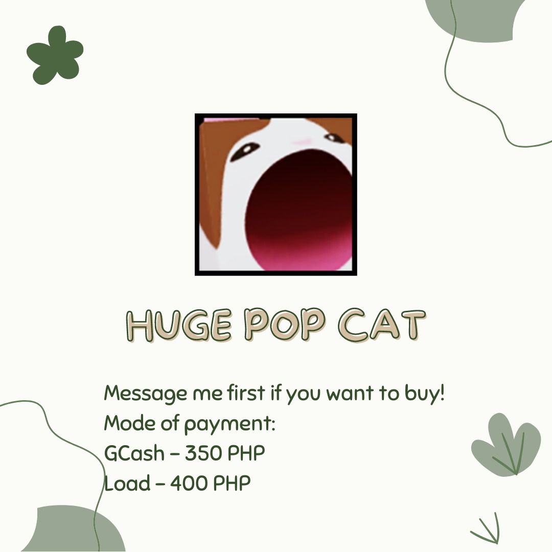 PET SIMULATOR X HUGE POP CAT, Video Gaming, Video Games, Others on ...