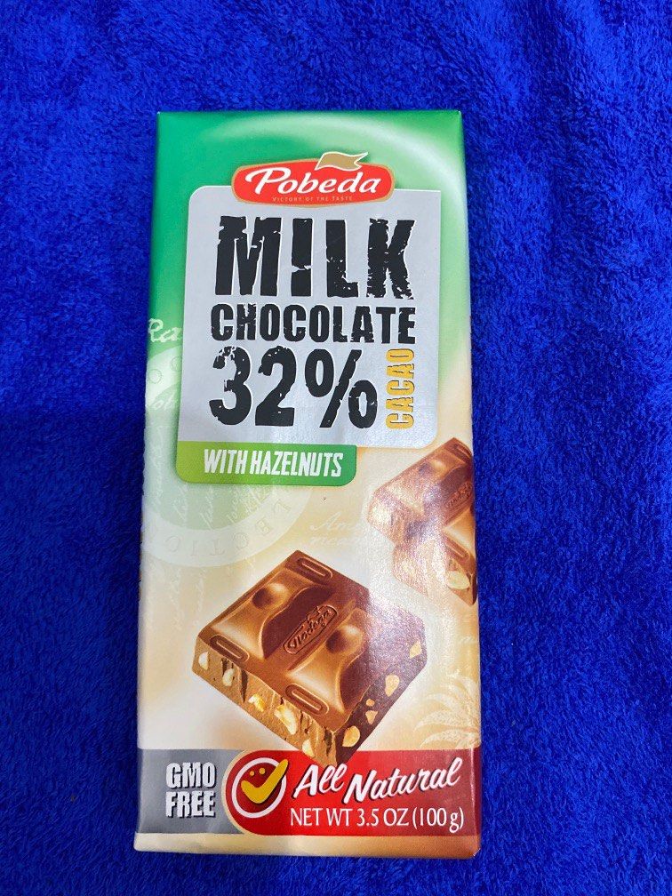Pobeda Milk Chocolate w/ Hazelnuts, Food & Drinks, Other Food & Drinks ...