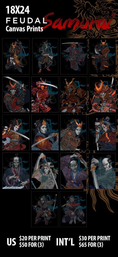 Poker Cards - Bicycle Feudal Samurai (Black) Playing Cards, by Scott ...