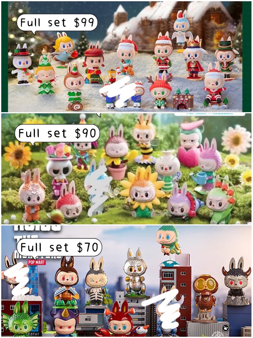 Popmart Labubu monster Kaiju full set/ labubu flower elves / labubu ...