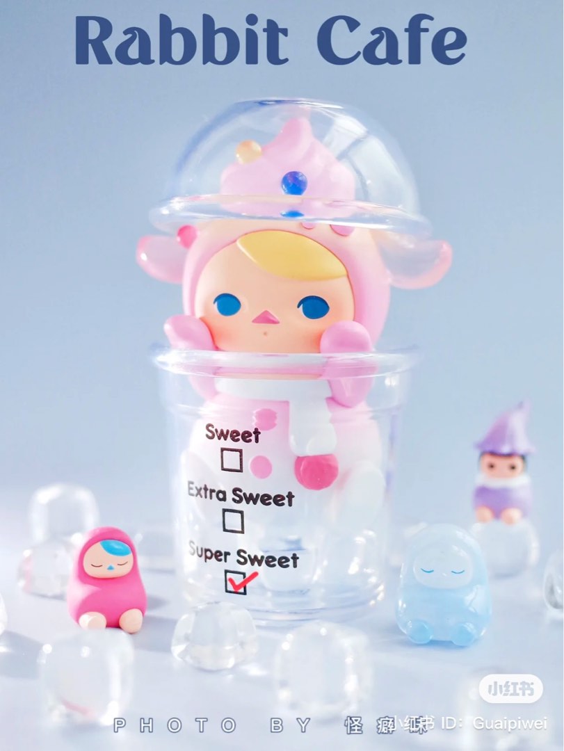 pucky rainbow slushie rabbit barista rabbit cafe popmart, Hobbies ...