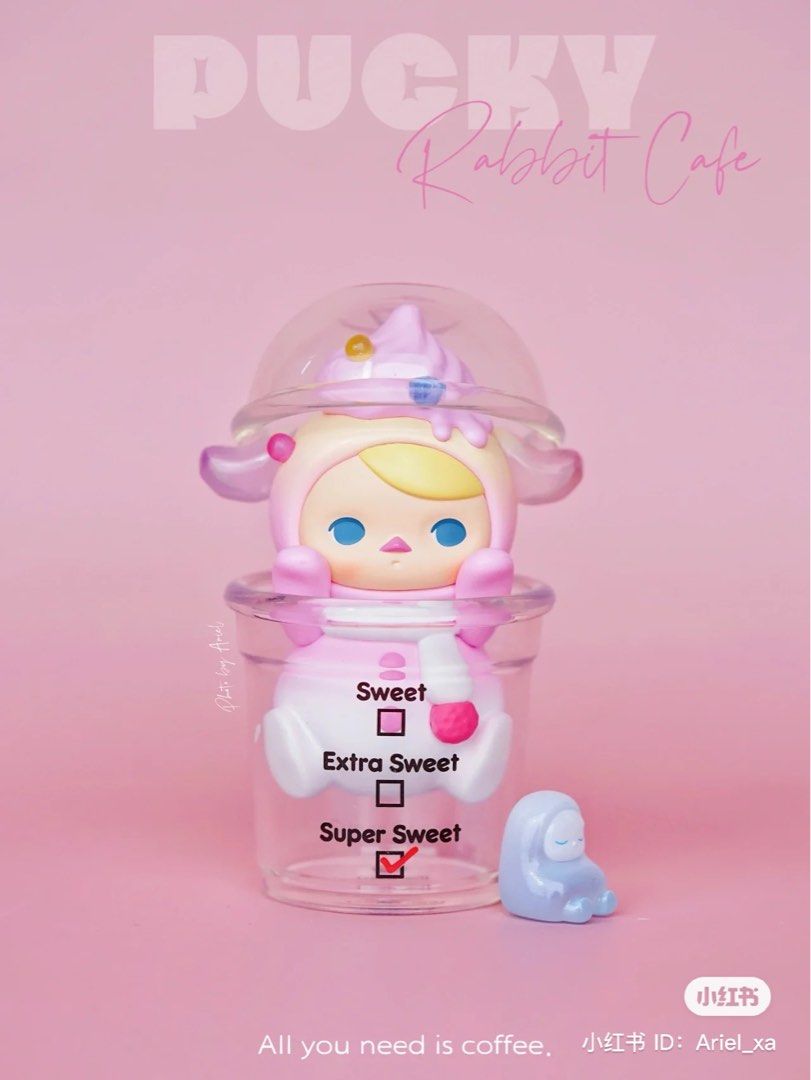 pucky rainbow slushie rabbit barista rabbit cafe popmart, Hobbies ...