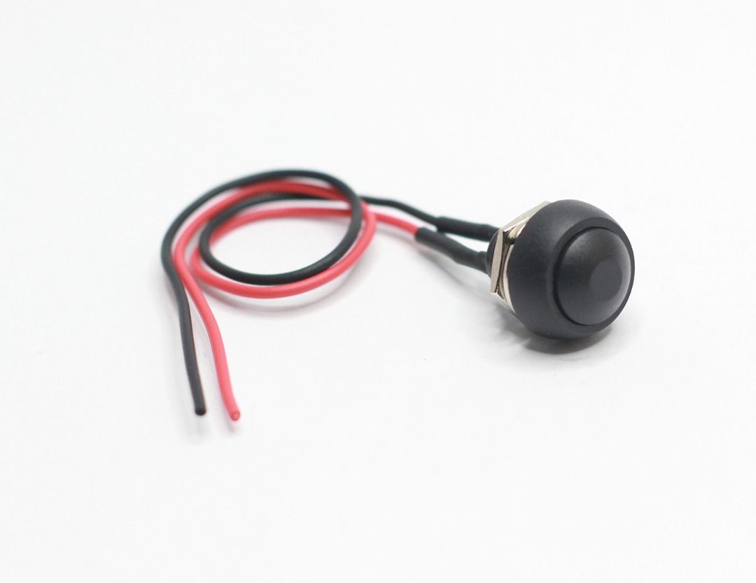 PUSH BUTTON MOMENTARY SWITCH ON-OFF, PBS-33B 2-PIN 12mm 12V 3A, with ...