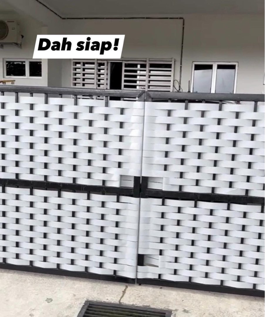 PVC Edging Pagar Gate Cover, Furniture & Home Living, Security & Locks ...