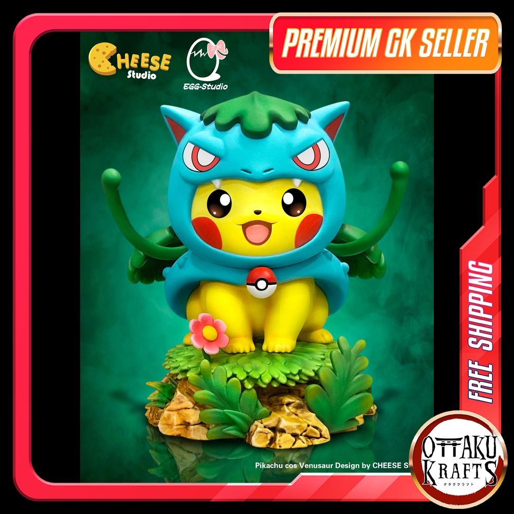 【READY TO SHIP】Pikachu X Venusaur | CHEESE X EGG Studio | Pokemon【FREE Shipping】GK Figurine | GK ...