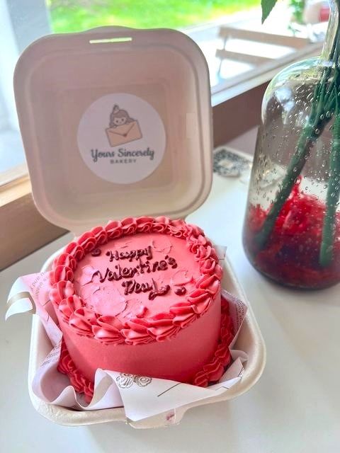 Red Bento Cake, Food & Drinks, Homemade Bakes on Carousell