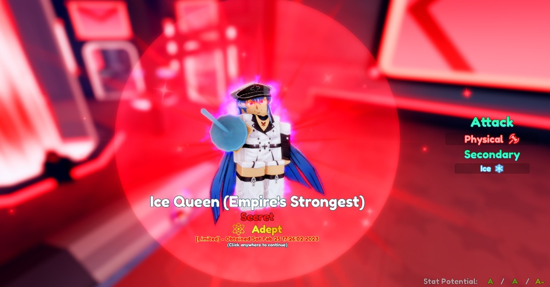 Roblox Anime Adventures | Ice queen Esdeath (Empire's Strongest) Evo ...