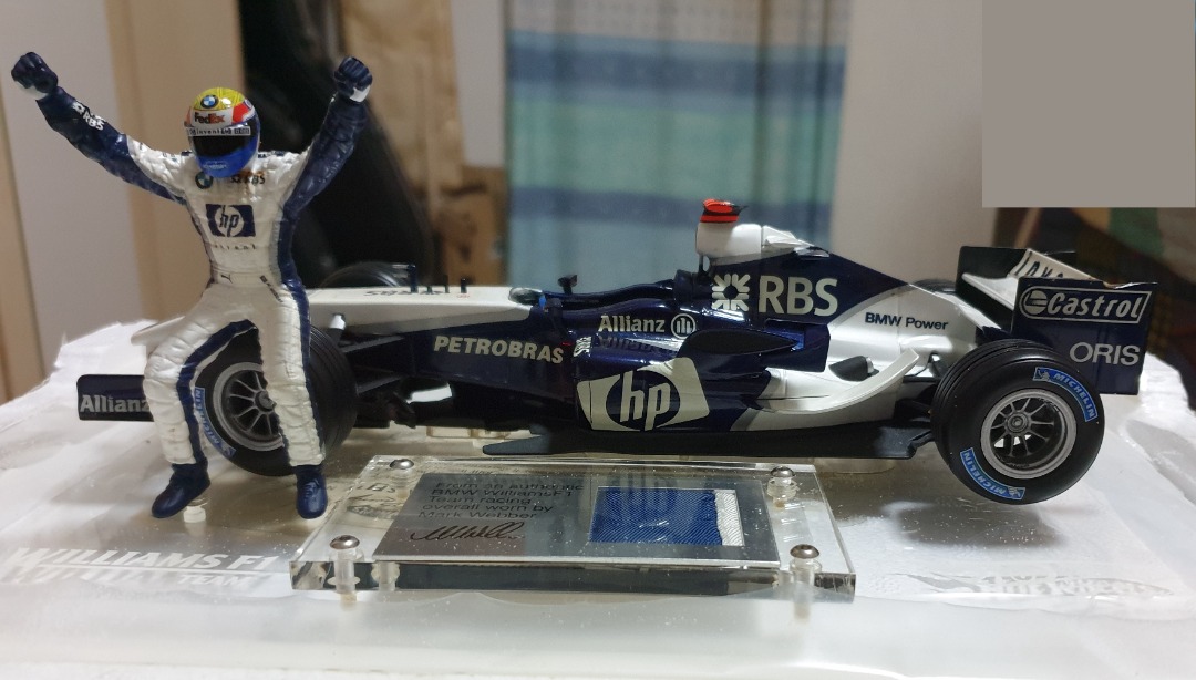 Scale 1:18 Williams F1 racing Team Mark Webber Drivers Limited Edition ...