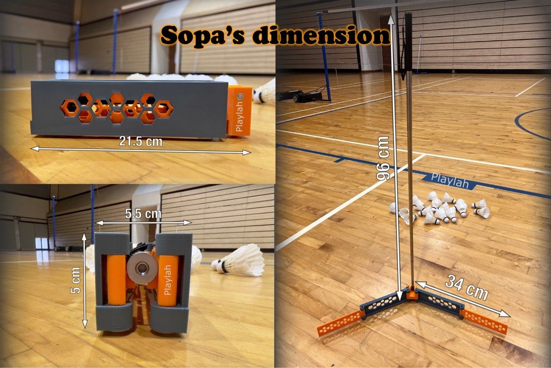 Playlah "The Sopa" Badminton Shuttlecock Sweeper (Made in SG), Sports ...
