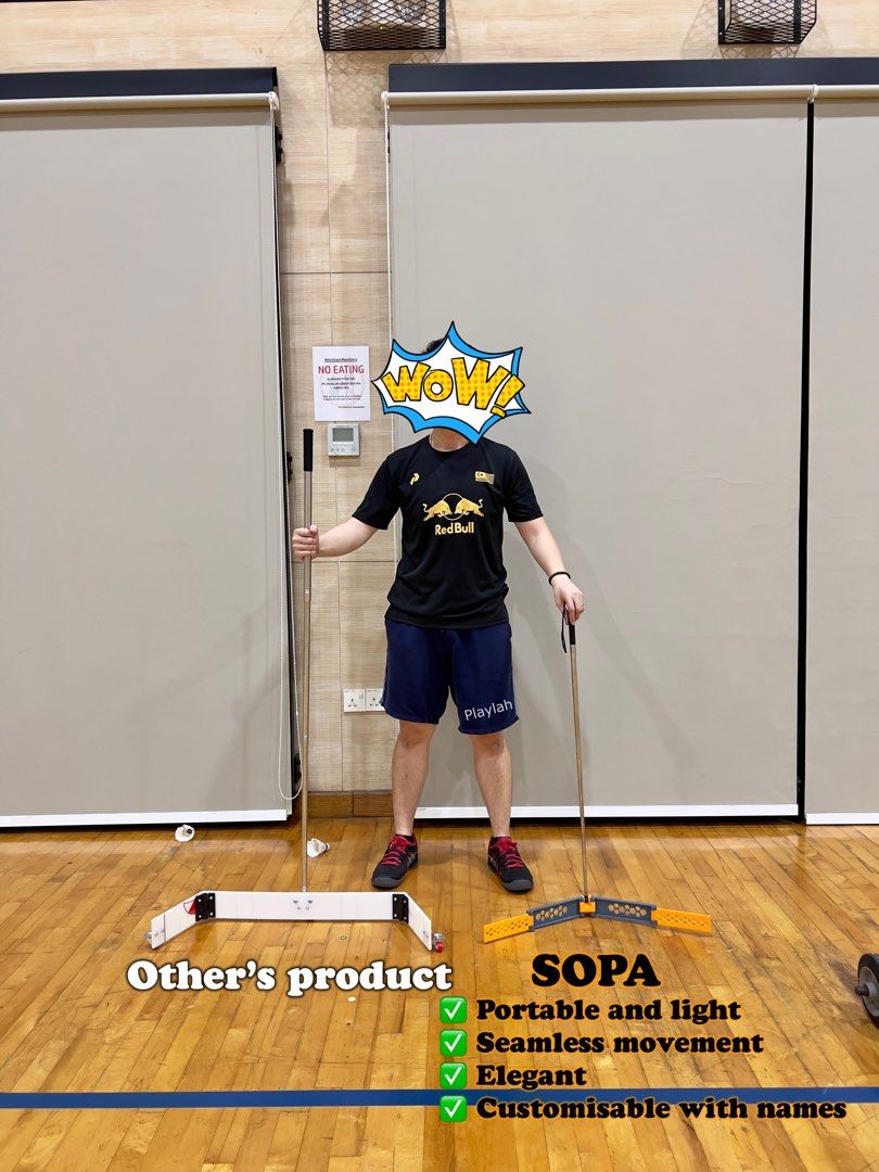 Playlah "The Sopa" Badminton Shuttlecock Sweeper (Made in SG), Sports ...
