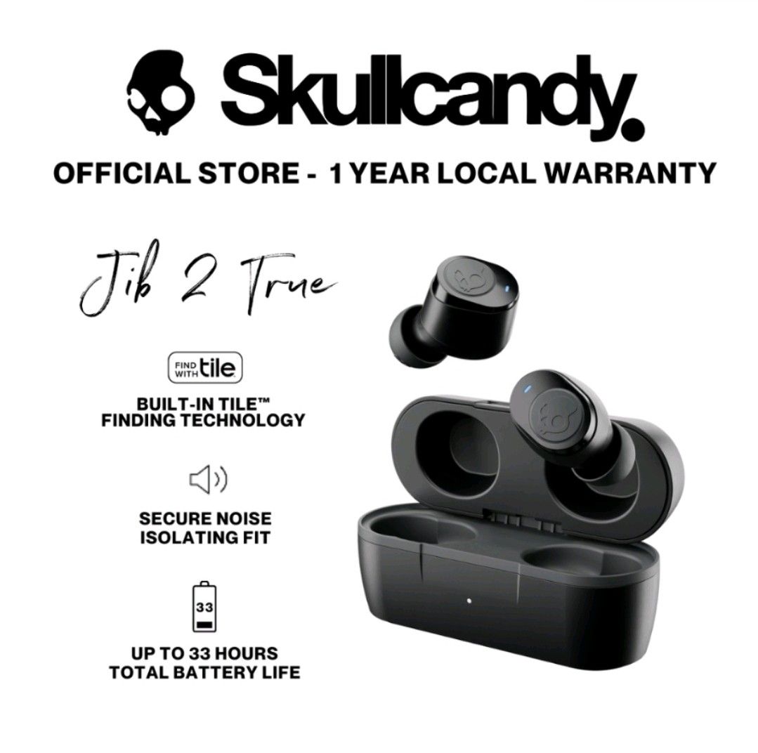 Skullcandy Jib True 2 Wireless Earpiece - Black, Audio, Earphones on Carousell