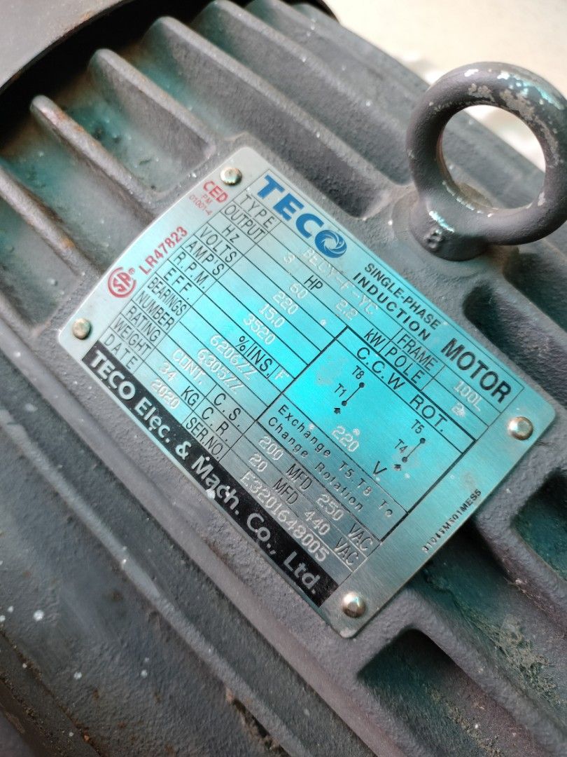 Teco Single Phase Induction Motor, Commercial & Industrial, Industrial ...