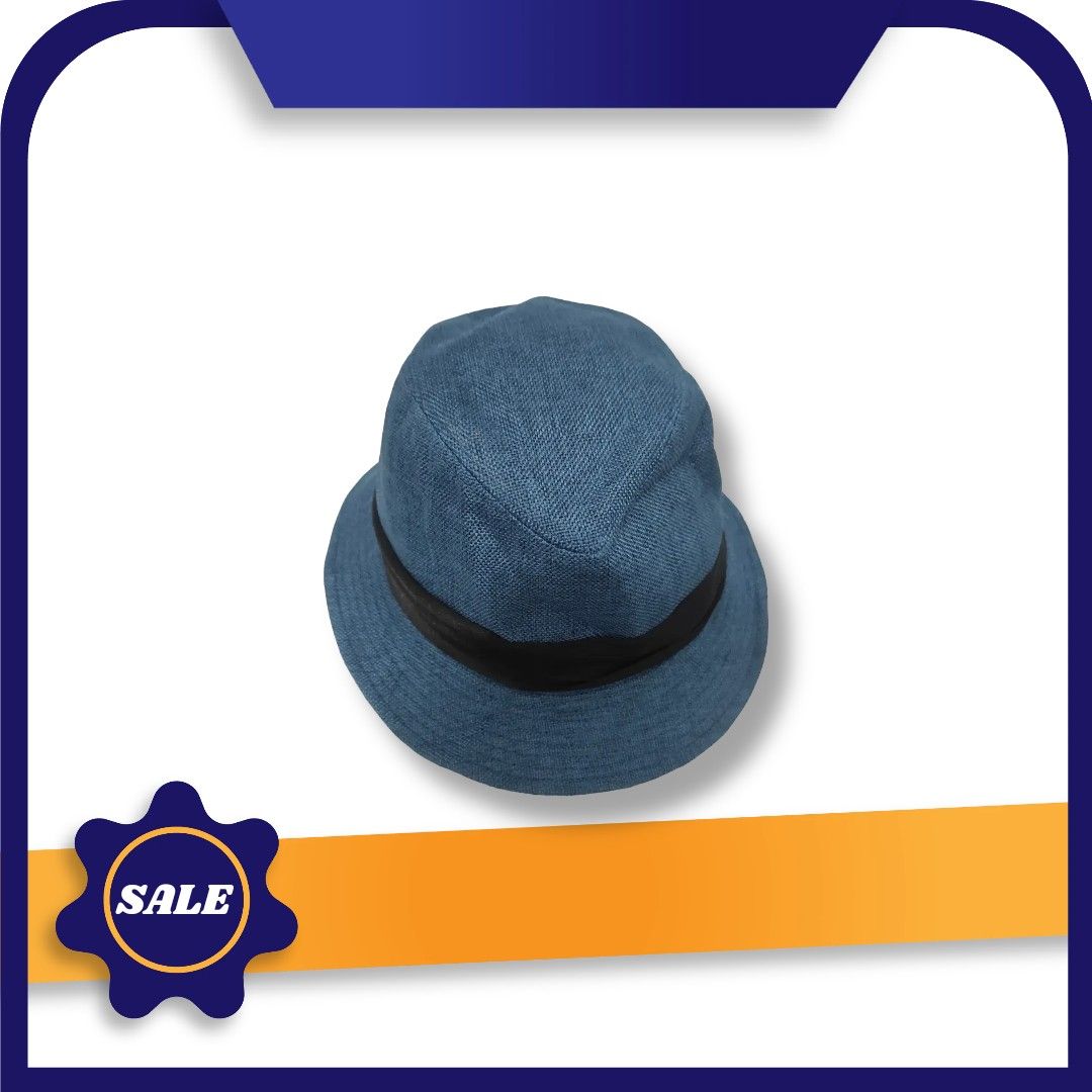 Topi Bucket Biru Dongker Original, Fesyen Pria, Aksesoris, Topi di ...