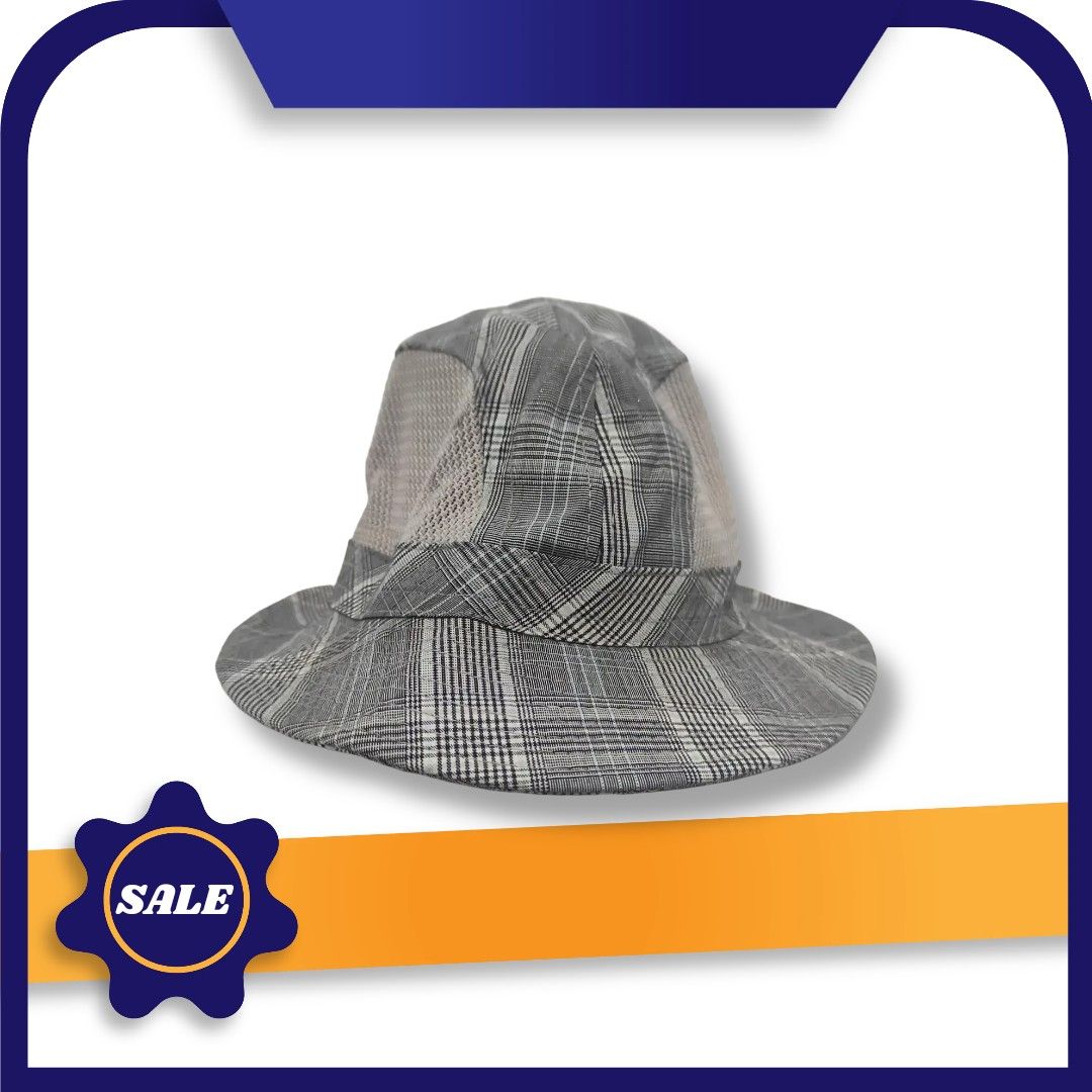 Topi Bucket Motif Salur Original, Fesyen Pria, Aksesoris, Topi di Carousell