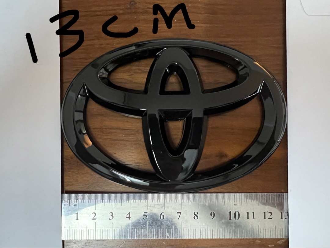 Toyota Logo Emblem (Black Gloss), Car Accessories, Accessories on Carousell