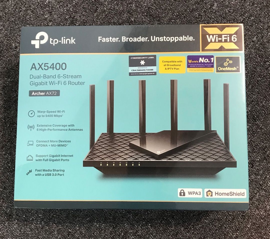 TP-LINK AX5400 Dual-Band Gigabit Wi-Fi 6 Router (Archer AX72 ...