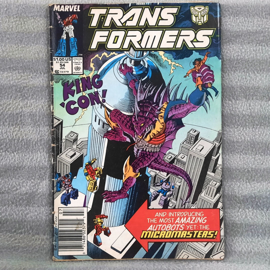 Transformers #54 Newsstand (Marvel Comics) HTF (Key Issue) 1st App (Bob ...