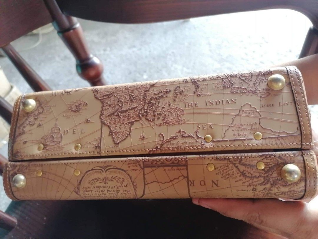 Unique Briefcase Embossed Map on Carousell