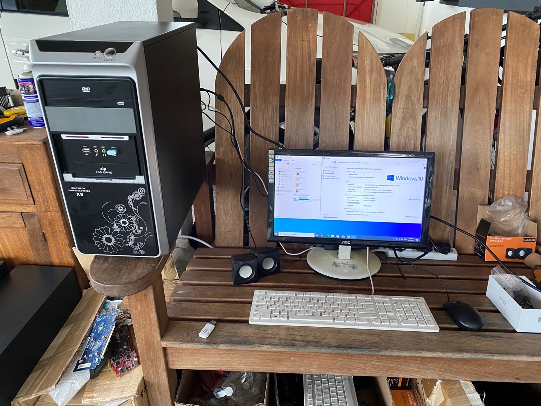 Used fullset desktop Pc siap monitor. Balik terus pasang terus guna ...