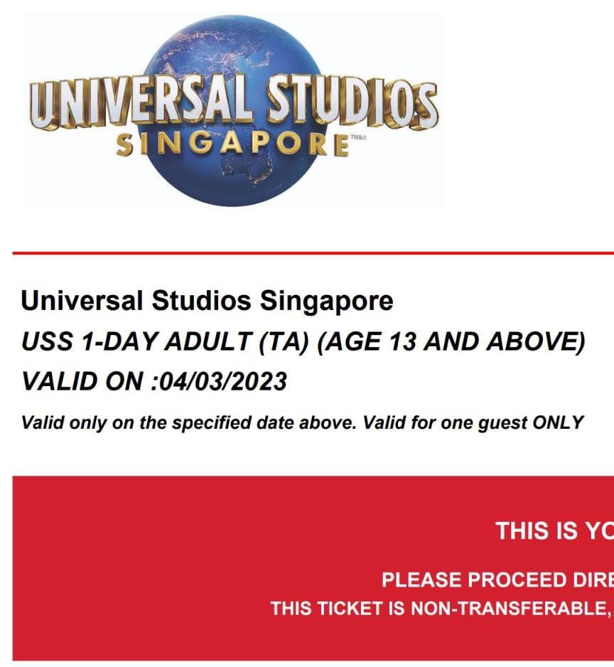 USS ticket | e-ticket, Tickets & Vouchers, Event Tickets on Carousell