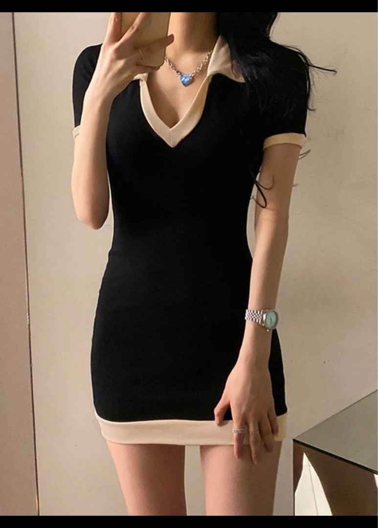 V cut dress, Women's Fashion, Muslimah Fashion, Dresses on Carousell