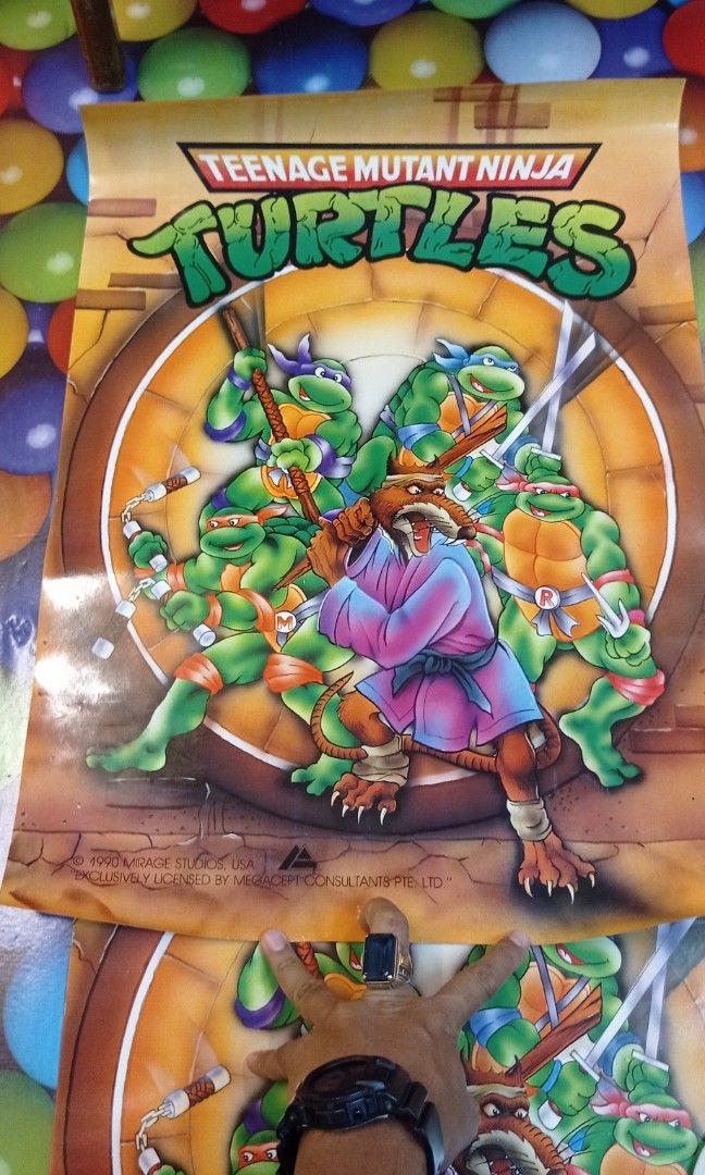 vibtage poster ninja turtle 90an, Hobbies & Toys, Collectibles ...