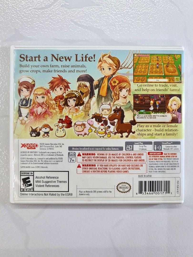Video Game for Nintendo 3DS : Story of Seasons *Used* (Marvelous ...