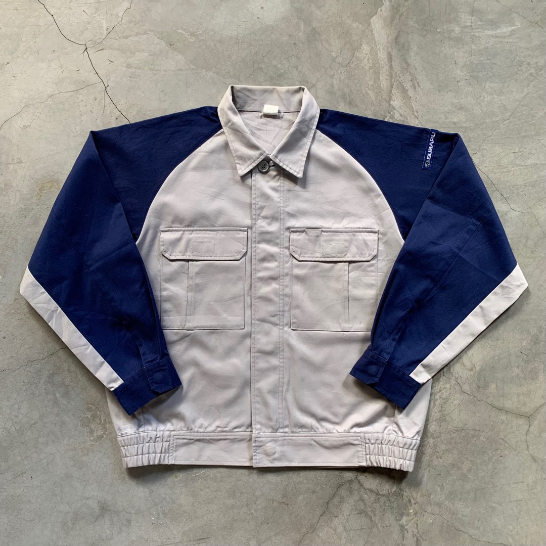 Vintage 90's Subaru Workwear Jacket / Full zipper Workwear Jacket ...