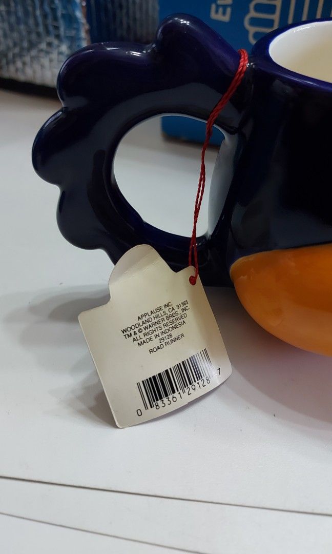 Vintage looney tunes road runner ceramic cup mug@1991 warner bros, 興趣及 ...