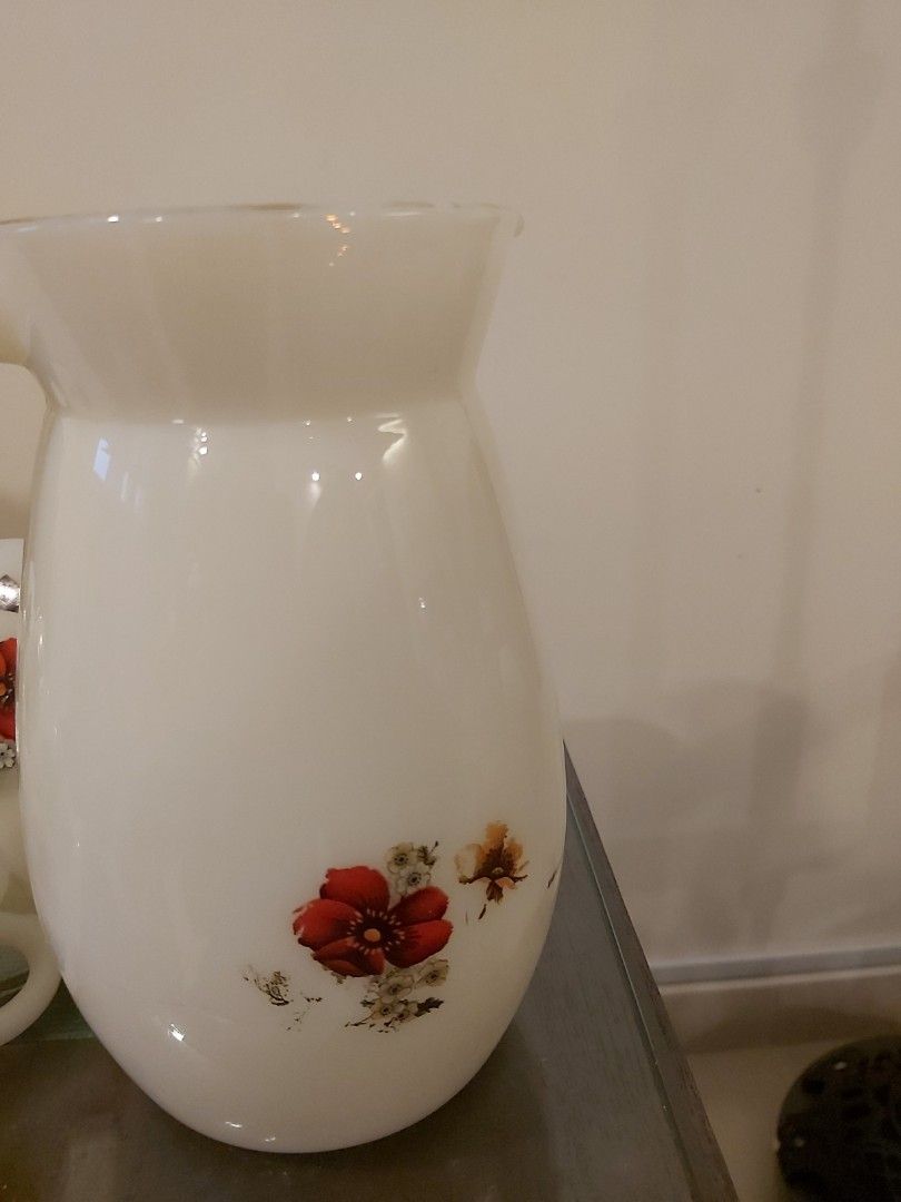 Vintage milk glass cups and jugs, Furniture & Home Living, Kitchenware ...