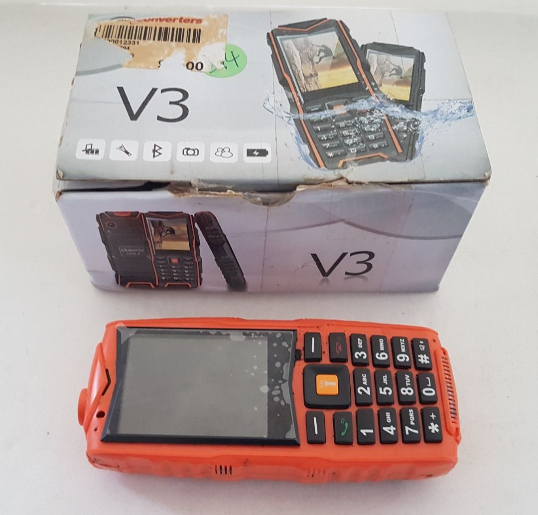 Vintage Mobile Handphone, VKWorld V3 IP67 Phone, with Box and Manual ...