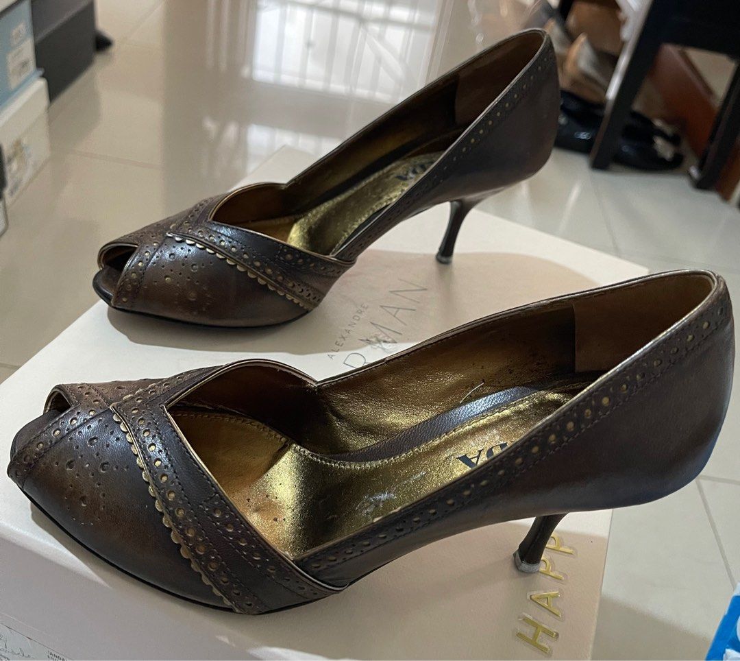 Vintage Prada leather heels, Luxury, Sneakers & Footwear on Carousell