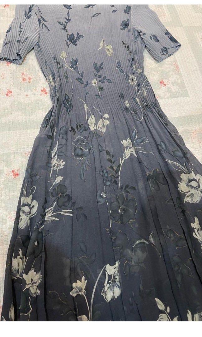 VINTAGE Sakura Flower Dress ala Jepang - Motif Dress Bunga Vintage ...